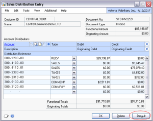 | Sales Transaction Entry GL distributions in Dynamics GPVictoria Yudin