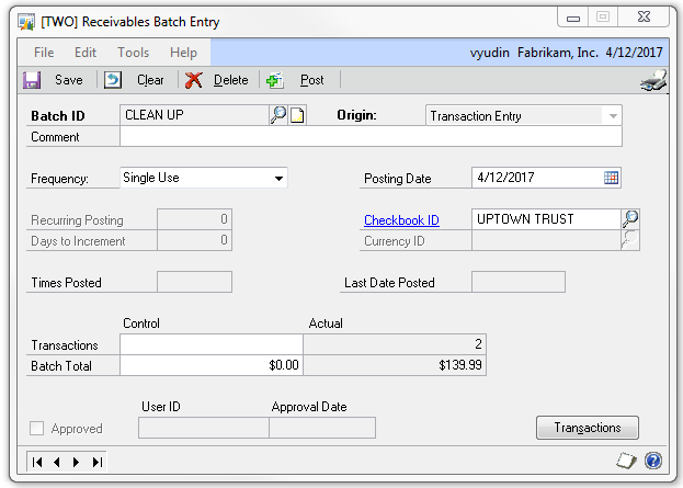 | How to get rid of negative payment transactions in Dynamics ...